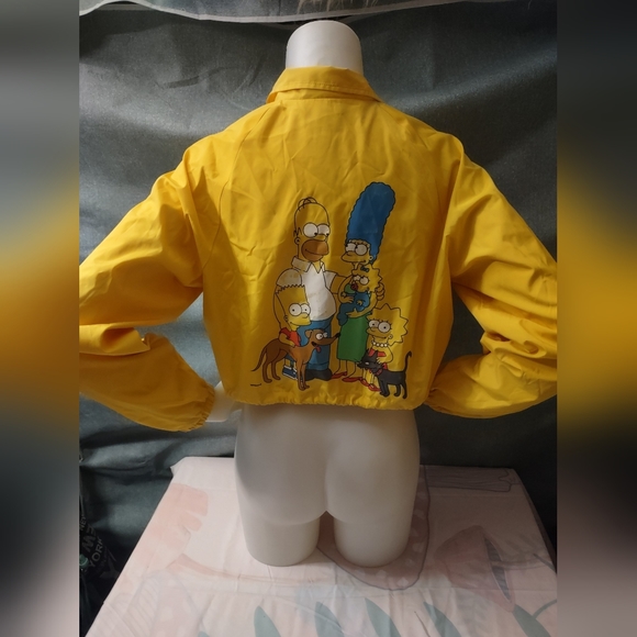 Simpsons | Tops | The Simpsons Size Small Crop Top Style Windbreaker ...